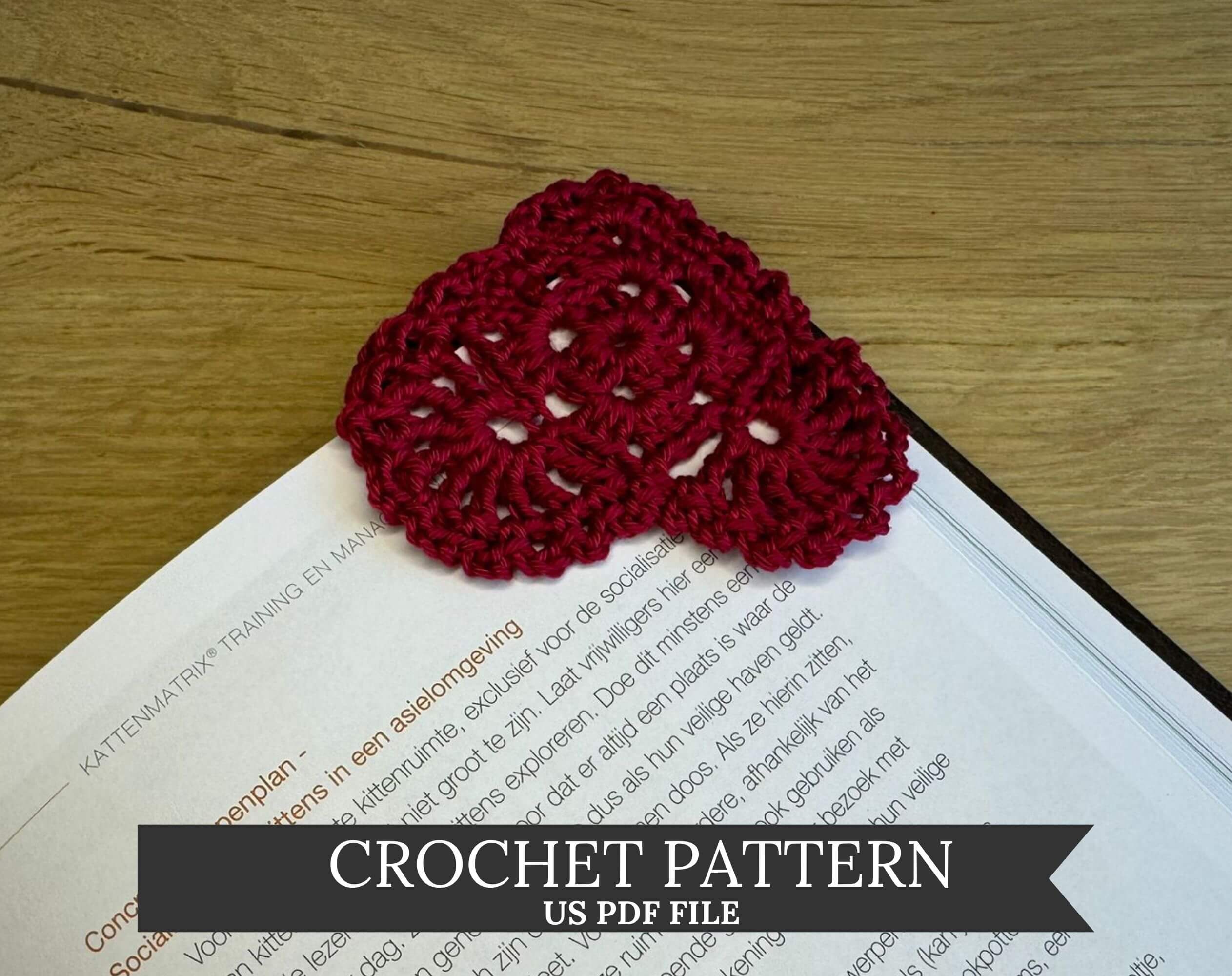 Crochet Corner Bookmark Pattern Hearts